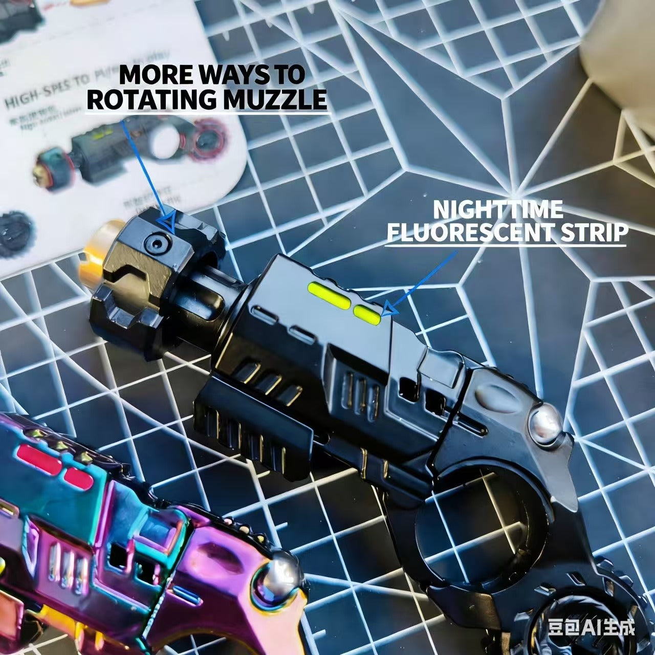 Cyberpunk Alloy Fidget Blaster - Tactical Slider & Spinner EDC Toy – UNEED