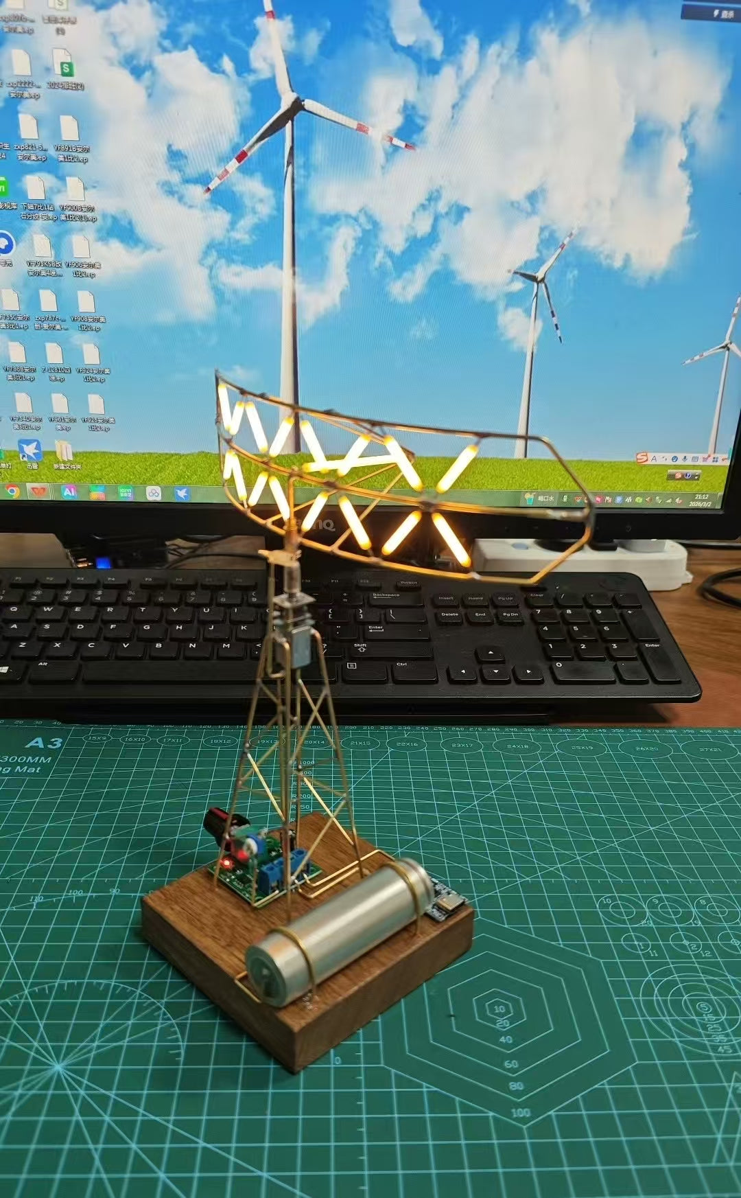 Handmade Brass DIY Radar Desk Lamp | Cyberpunk Decor & Geek Gift – UNEED